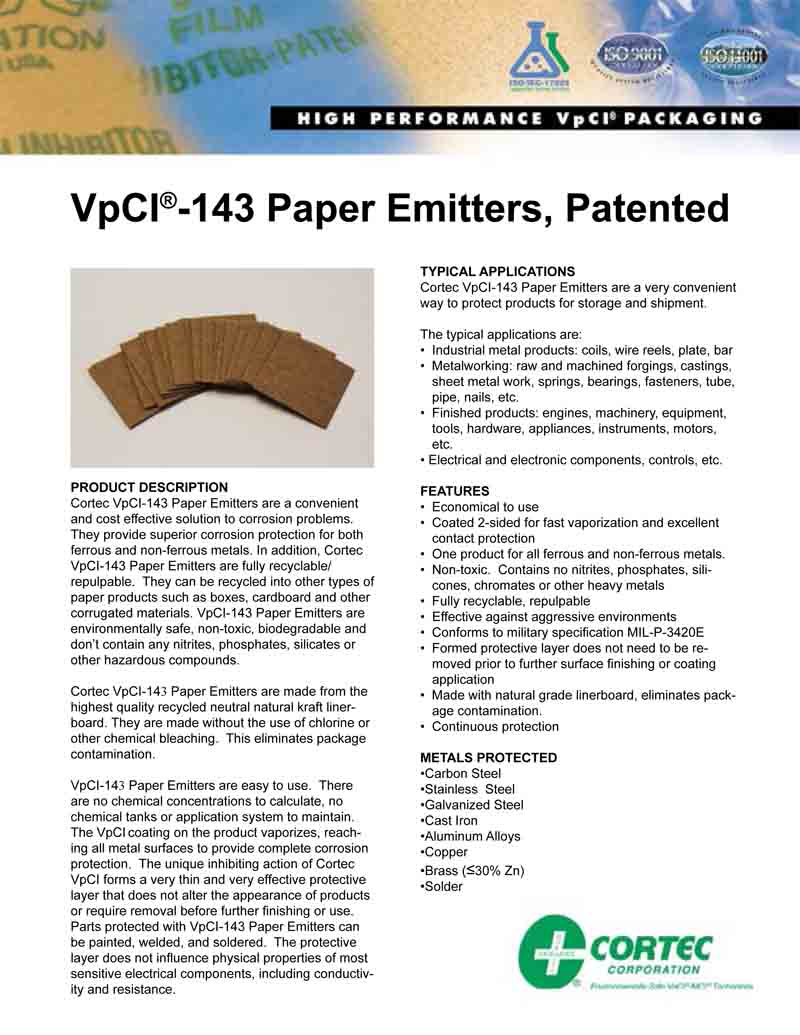 VpCI®-143 Paper Emitters, Patented