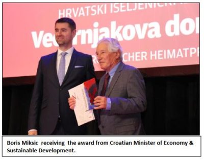 PRESS RELEASE: Awards for Most Successful Croats Living Abroad: Boris Miksic, CEO of Cortec ...